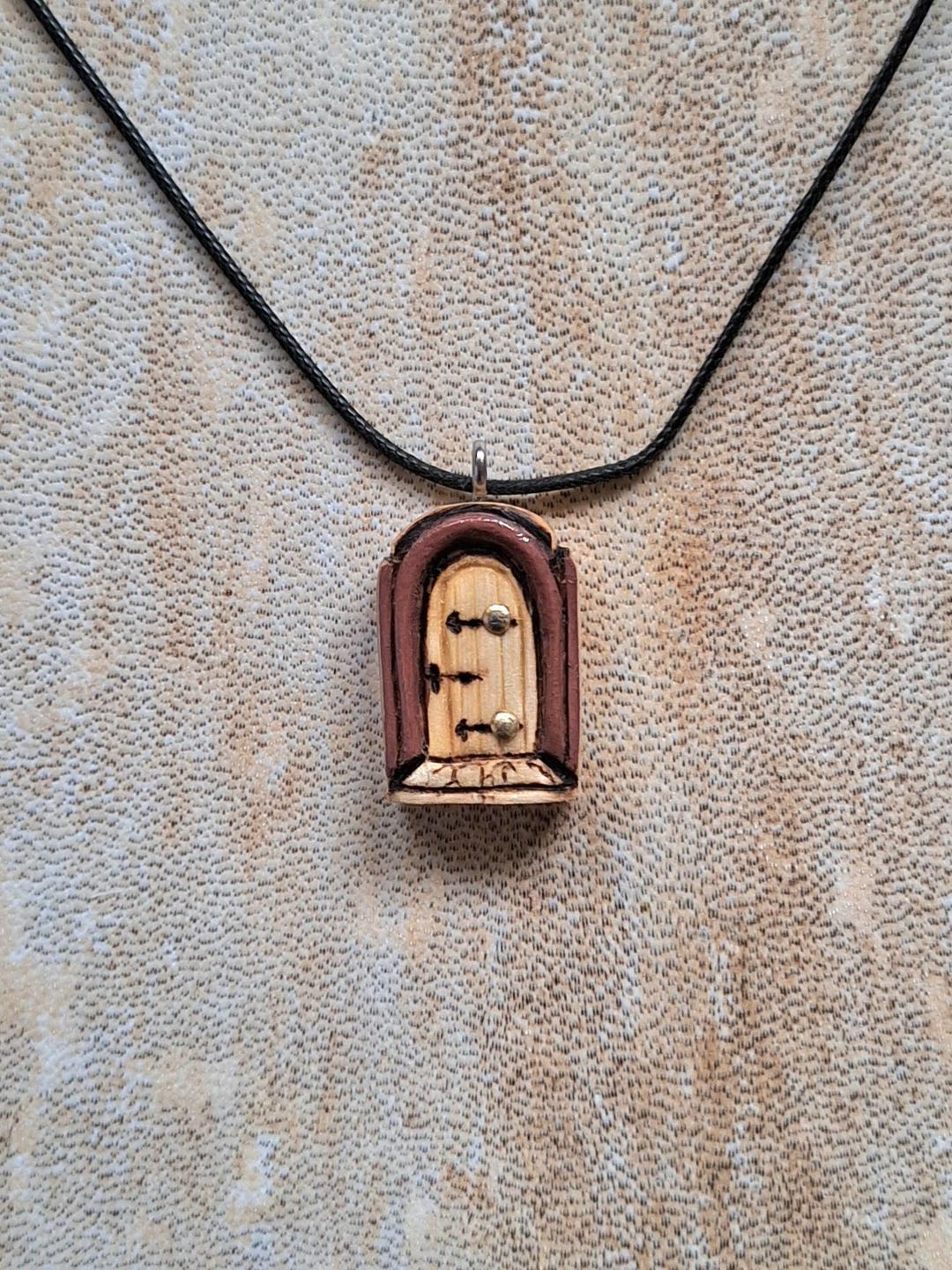 Fairy Gate Pendant Necklace, Gnome Gate, Entirely Hand-carved From Oak ...
