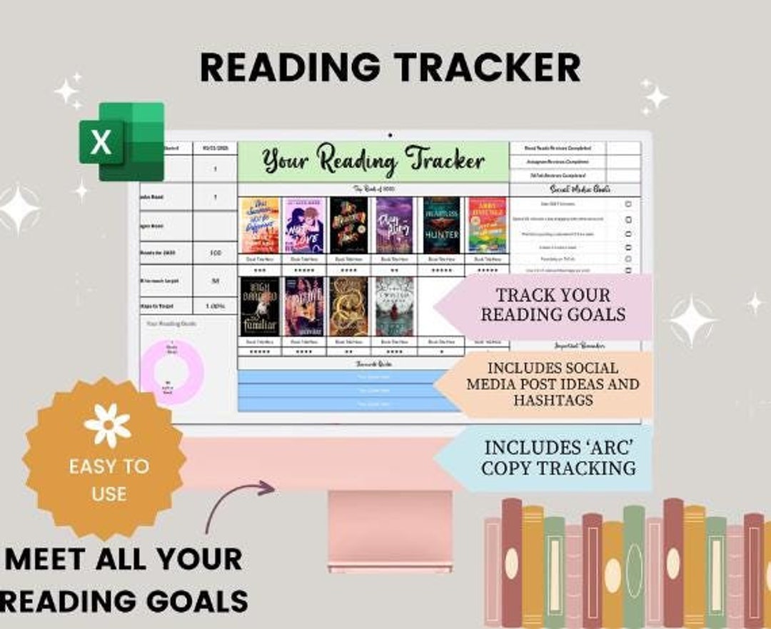 Instant Download Excel Reading Tracker | Bookgram & Social Media ...