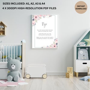 Nyx Personalized Poem Nursery Decor Print Personalized Gift Printable ...