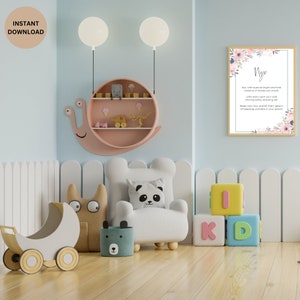 Nyx Personalized Poem Nursery Decor Print Personalized Gift Printable ...