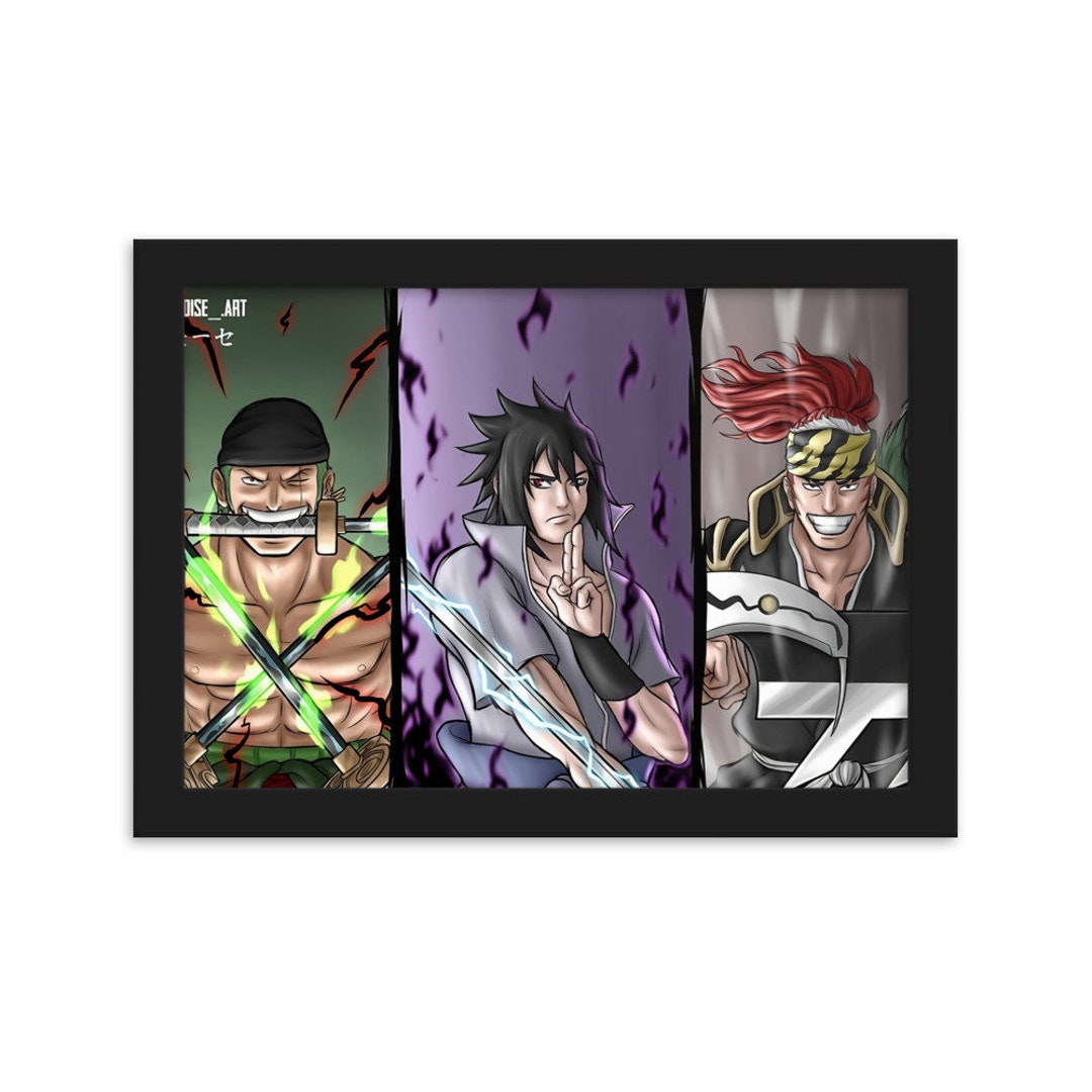 Sasuke, Zoro and Renji | Framed Matte Paper Poster - Etsy