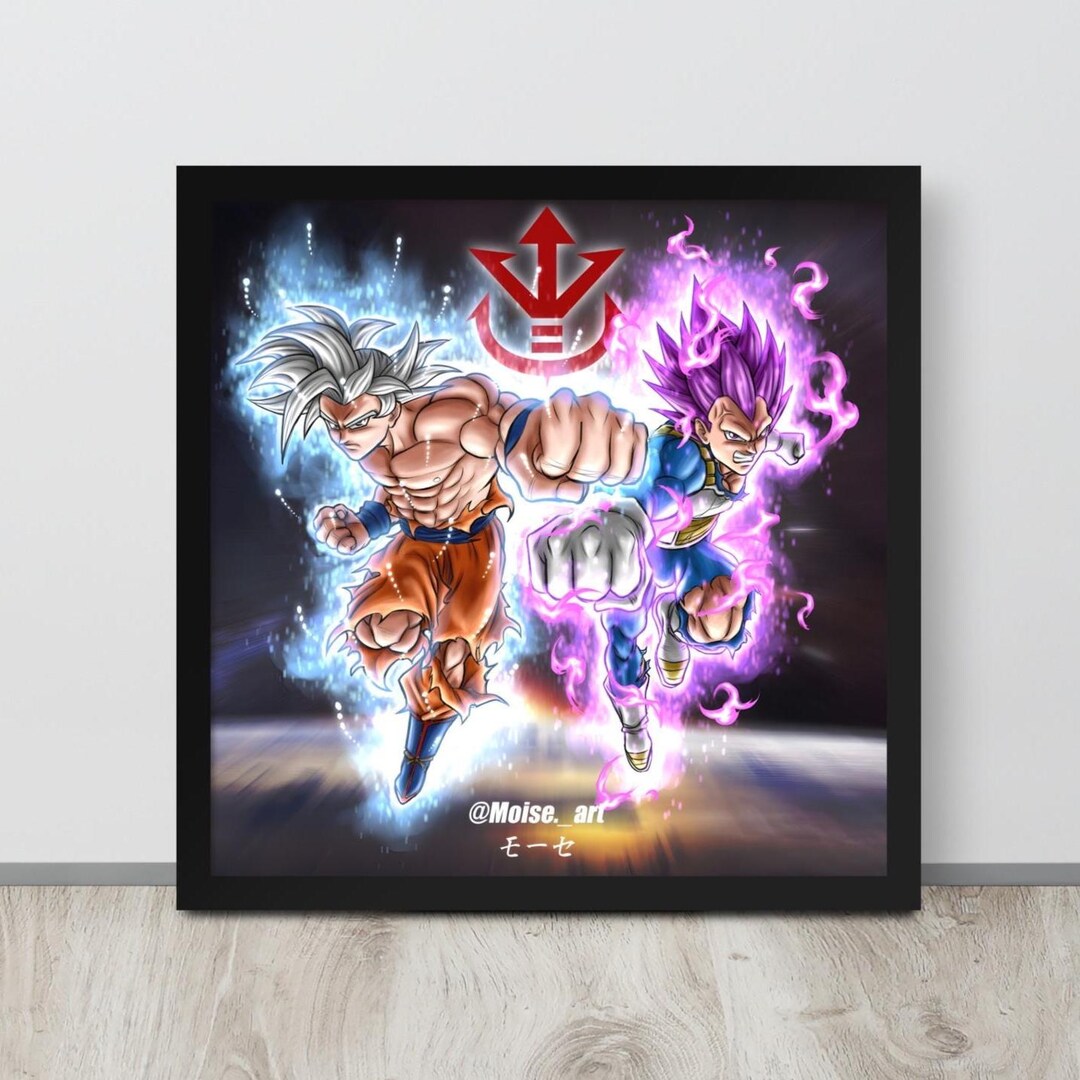 Goku Ultra Instict & Vegeta Ultra Ego | Framed Poster - Etsy