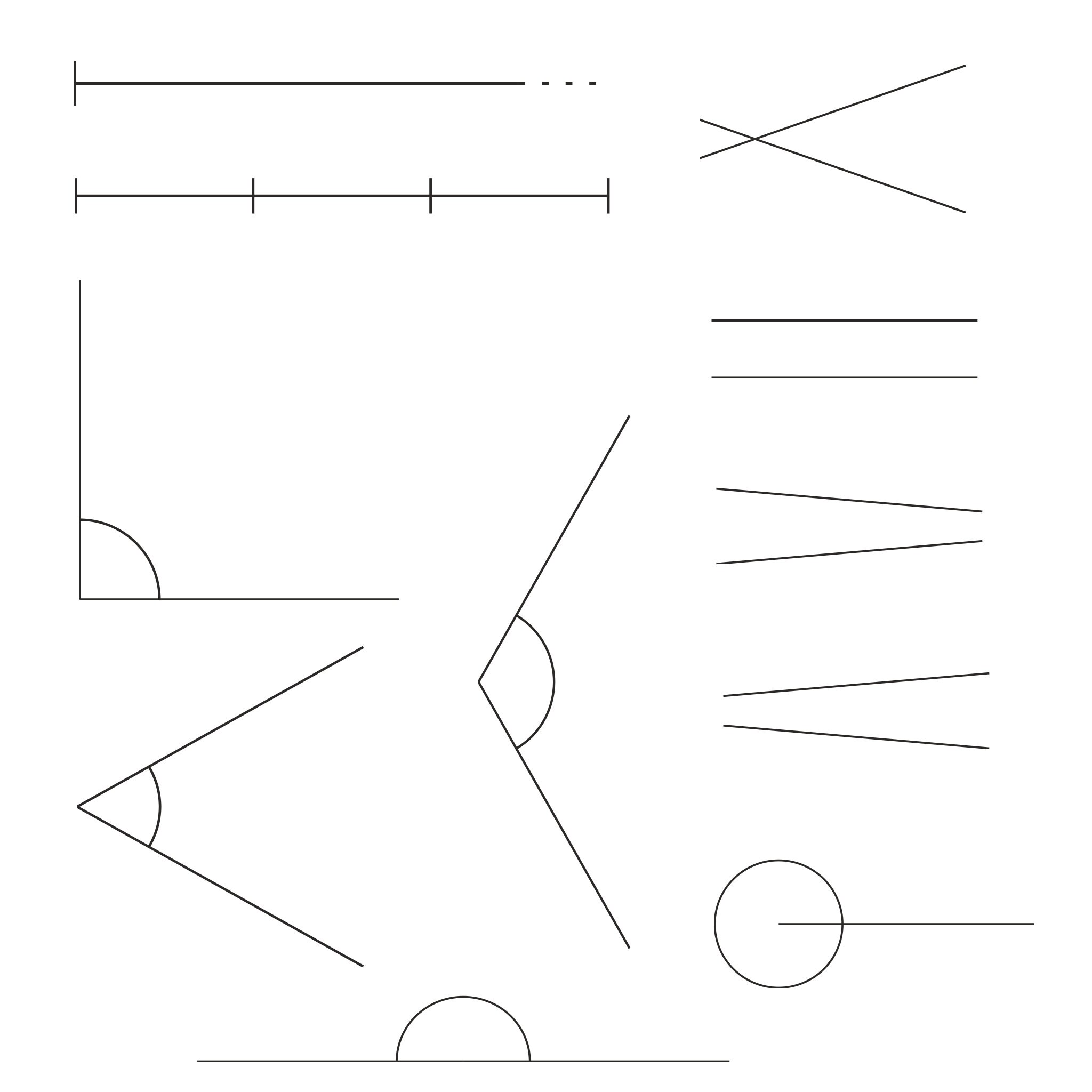 Geometric Shapes (plane Figures, Solid Figures). Vector Art in a Single ...
