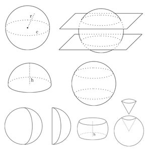 Geometric Shapes (plane Figures, Solid Figures). Vector Art in a Single ...