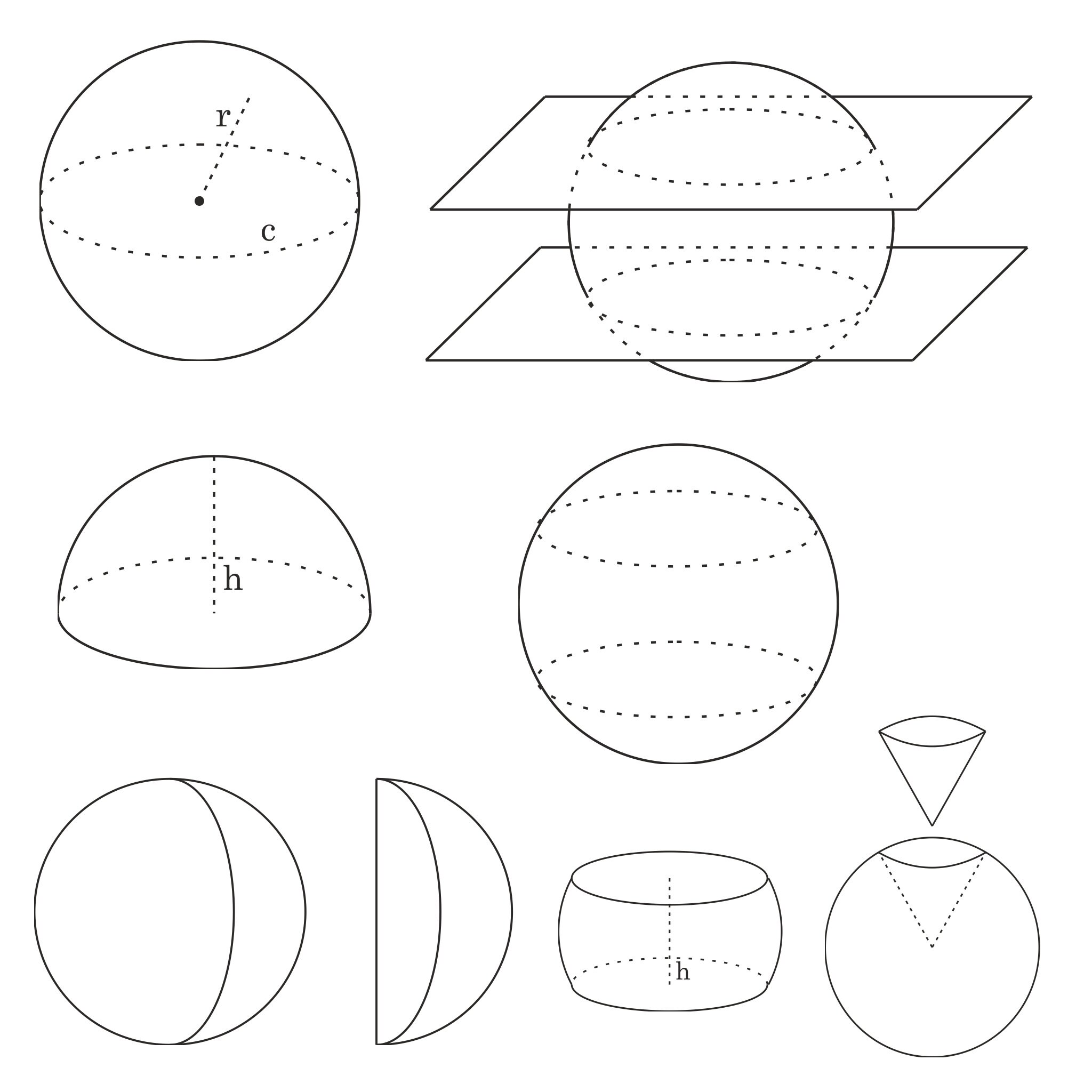 Geometric Shapes (plane Figures, Solid Figures). Vector Art in a Single ...