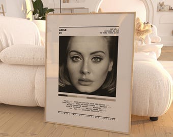 Adele 19 Digital Poster / Adele Poster / Adele Tracklist / Album Cover Poster / Poster Print ...