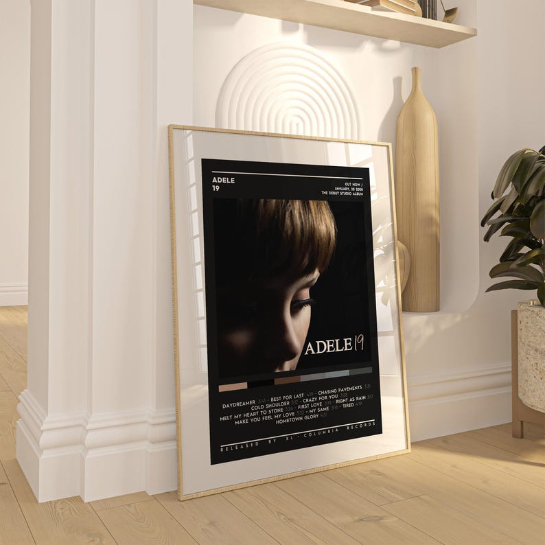 Adele 19 Digital Poster / Adele Poster / Adele Tracklist / Album Cover ...