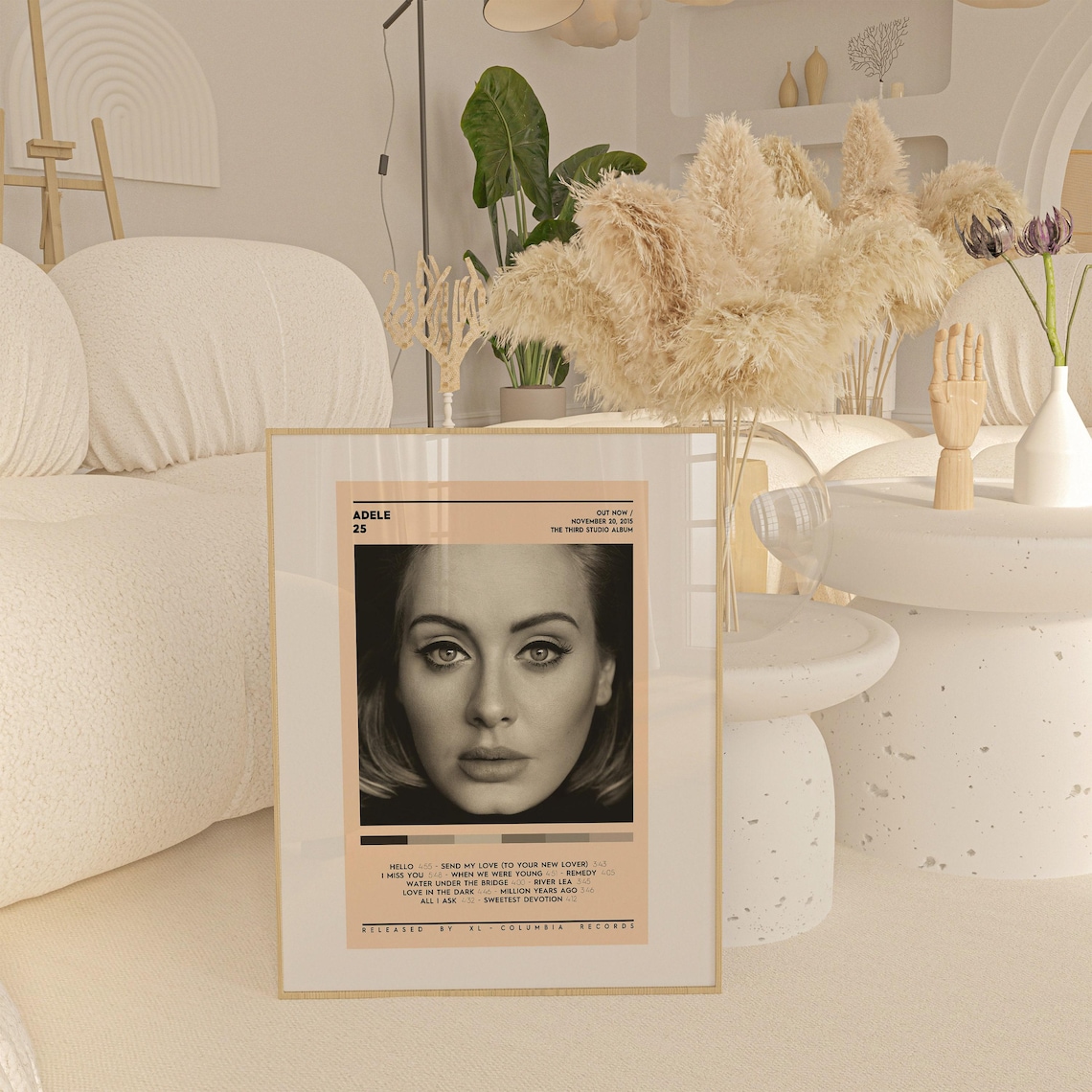 Adele 25 Album Cover Poster / Adele Poster / Adele Tracklist / Album ...