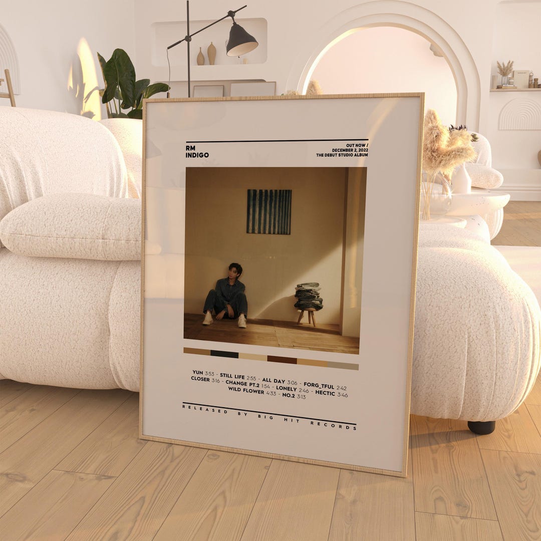 Bts Rm Indigo Album Poster / Album Cover Poster / Room Decor / Music ...