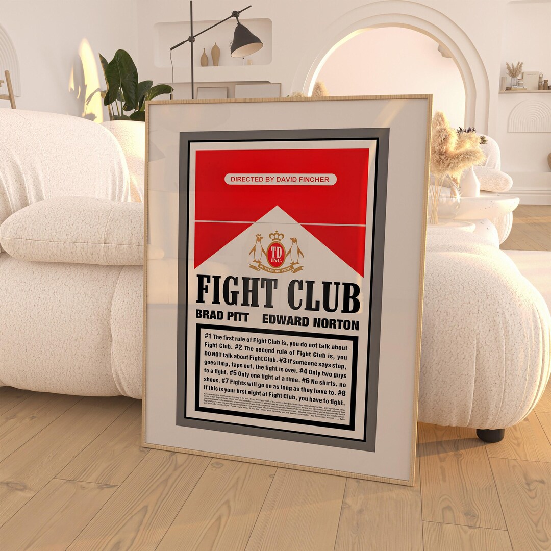 Fight Club Movie Poster, Fight Club Posters, Wall Art, Wall Decor ...