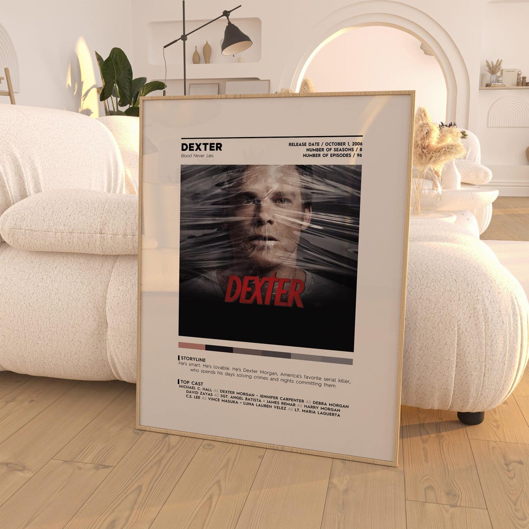 Dexter Tv Poster / 3 Colors 1 Price / Tv Show Poster / Poster Print ...