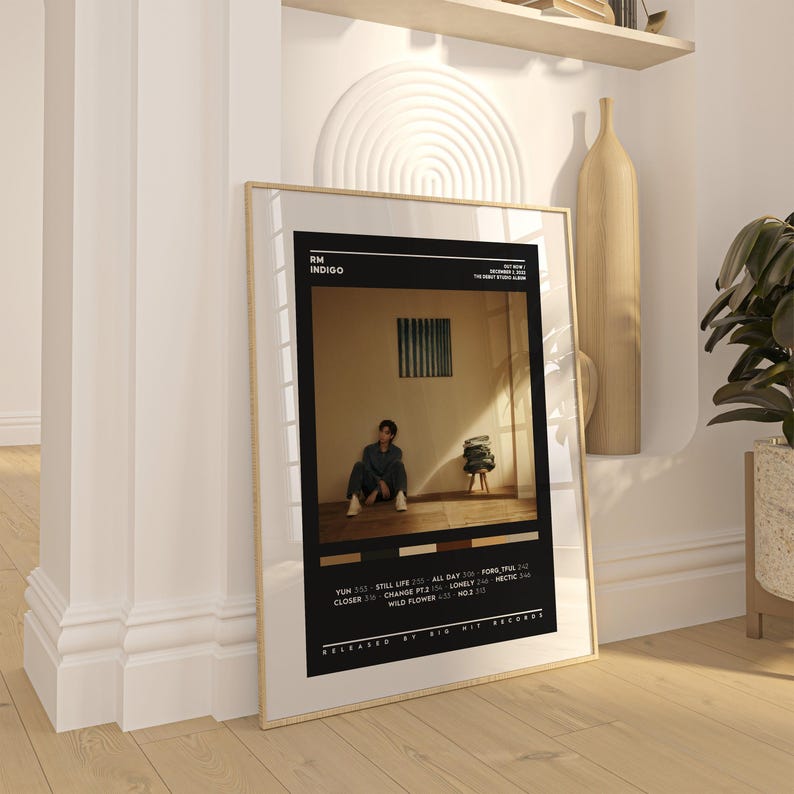 Bts Rm Indigo Album Poster / Album Cover Poster / Room Decor / Music ...