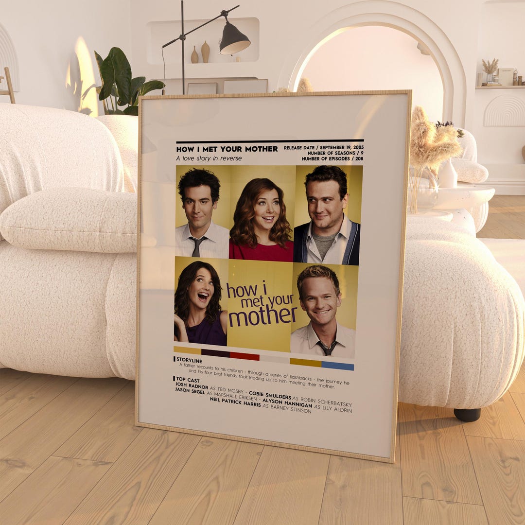 How I Met Your Mother Tv Poster / Himym / Tv Show Poster / Poster Print ...