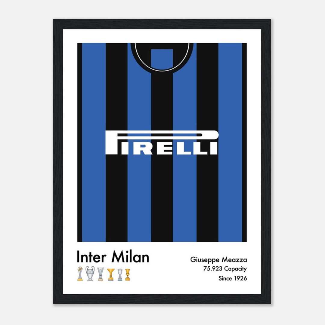 Football Soccer Framed Wall Art Inter Milan 2009/2010 - Etsy