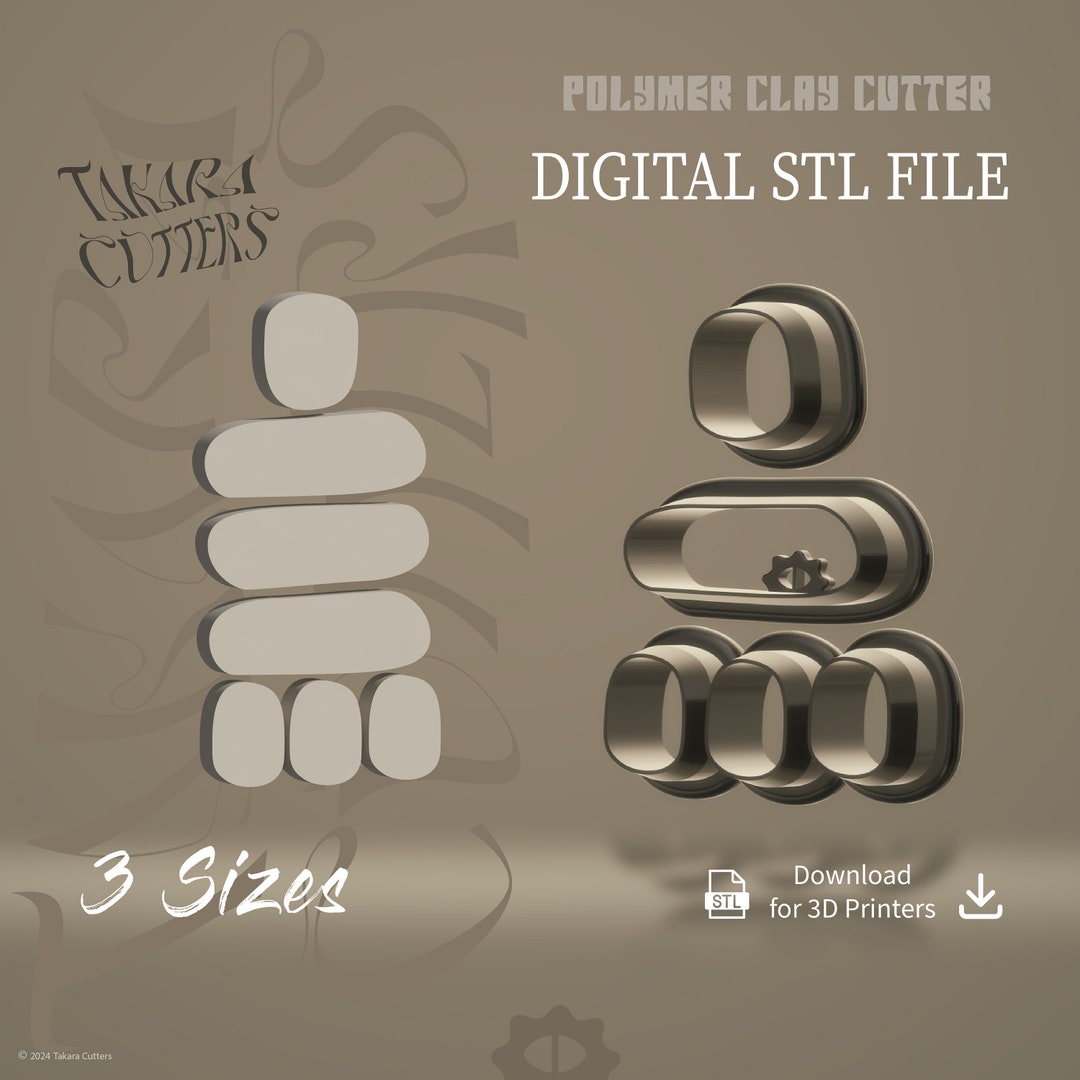 Digital STL File Polymer Clay Cutter File Clay Cutter File STL Download ...