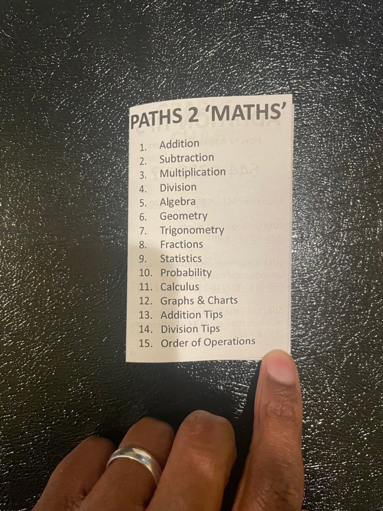 One Page Math Guide Paths 2 Maths - Etsy