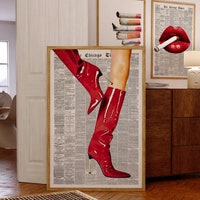 Red Boots - Etsy