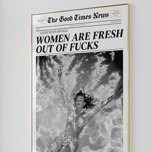 Black and White Wall Art Good Times News Trendy Wall Prints Newspaper ...