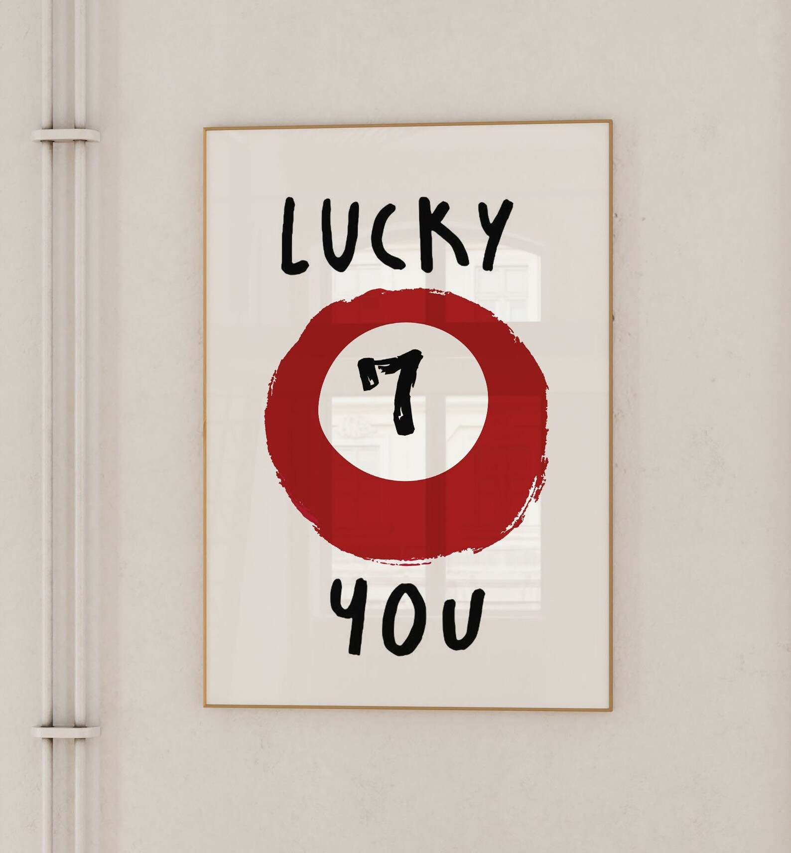 7 Ball Retro Print Aesthetic Posters Cool Wall Art Apartment Decor Red ...