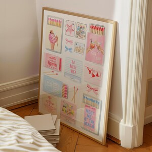 Coastal Hand Painted Matchbox Pastel Print Vintage Matchbox Print Retro ...