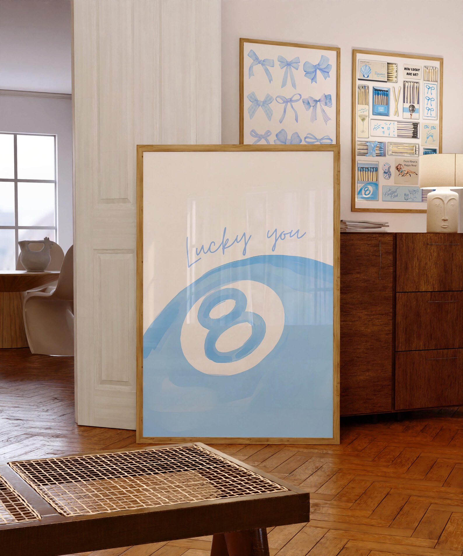 8 Ball Retro Print Aesthetic Posters Cool Wall Art Apartment Decor Baby ...