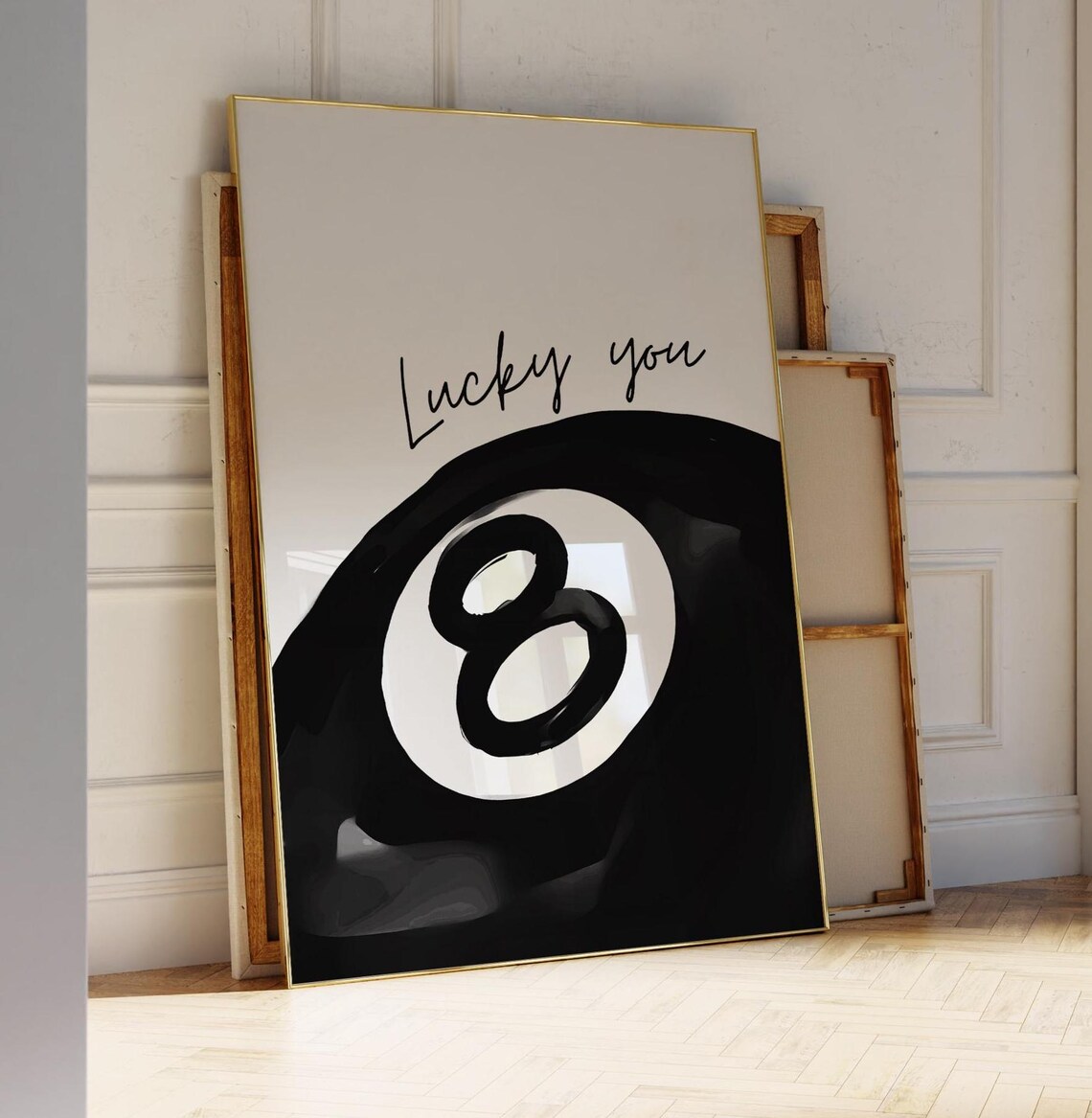 8 Ball Retro Print Aesthetic Posters Cool Wall Art Apartment Decor ...