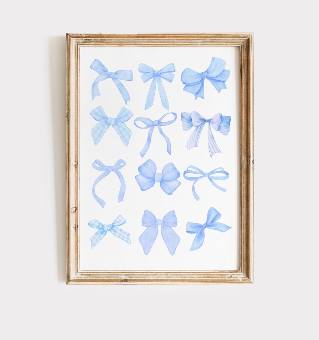 Trendy Coquette Blue Bow Print, Coquette Aesthetic Print, Baby Blue ...