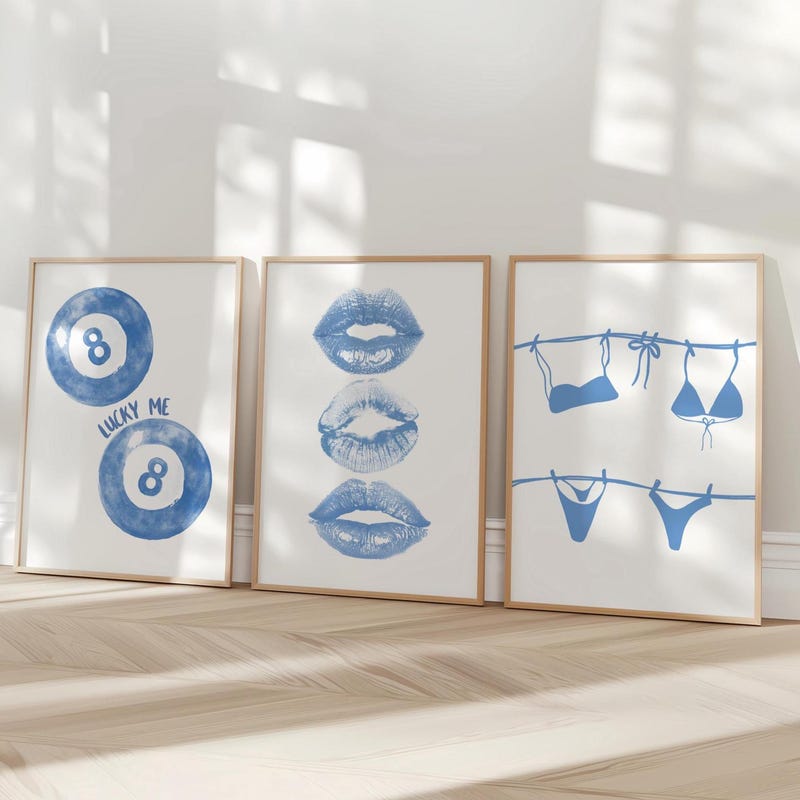 Blue Baddie Print - Etsy