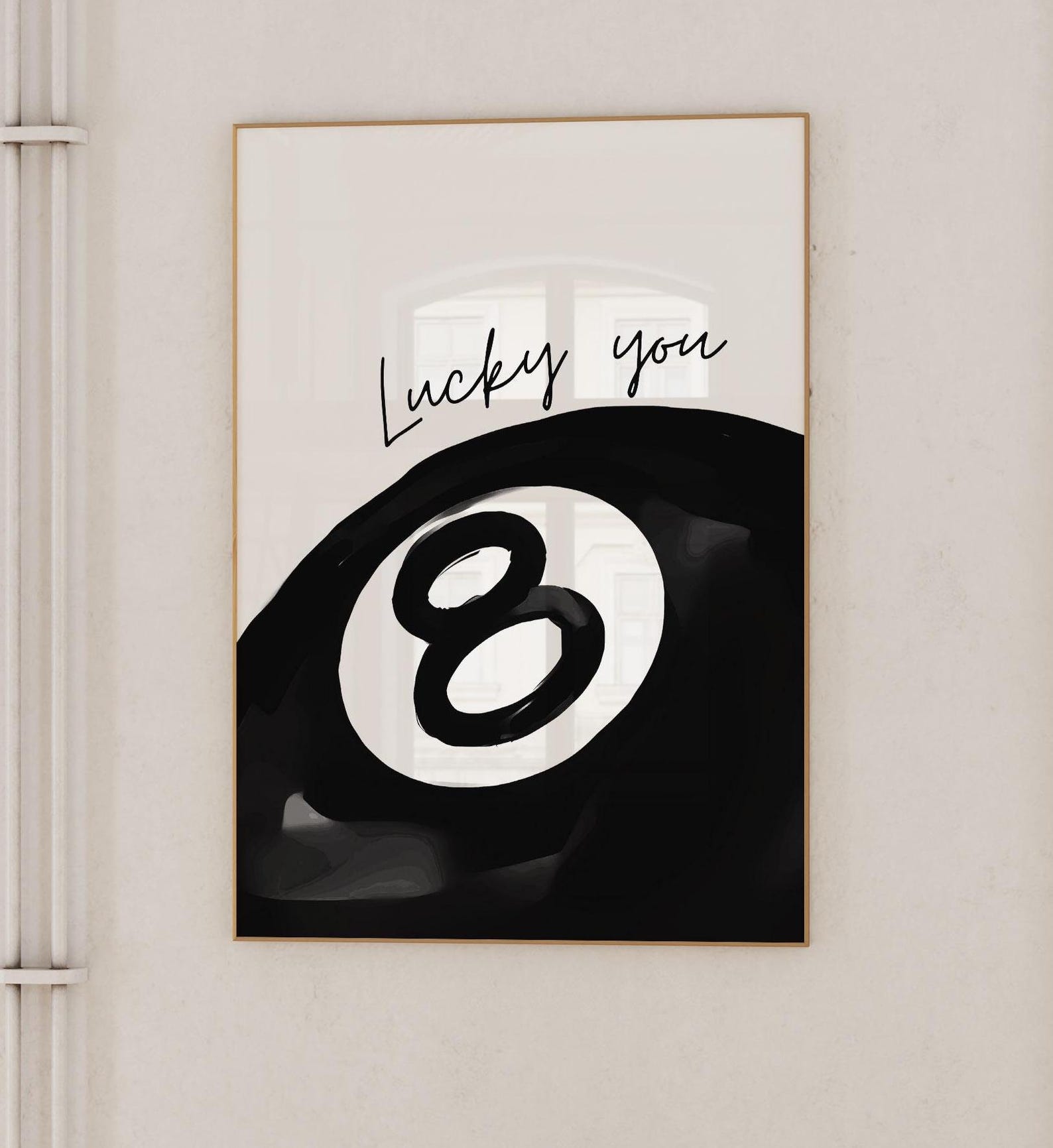 8 Ball Retro Print Aesthetic Posters Cool Wall Art Apartment Decor ...