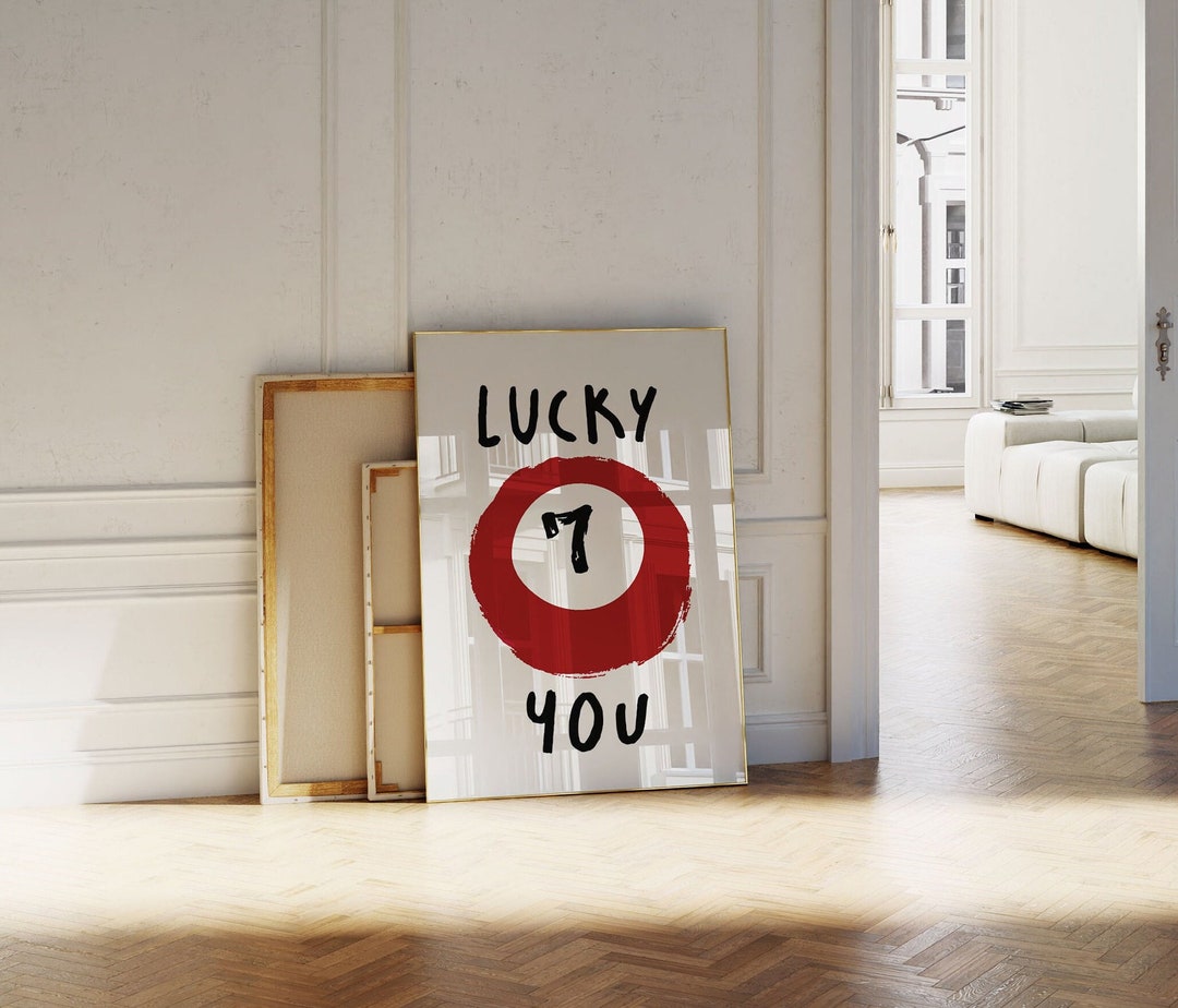 7 Ball Retro Print Aesthetic Posters Cool Wall Art Apartment Decor Red ...