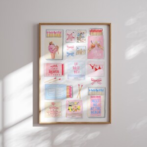 Coastal Hand Painted Matchbox Pastel Print Vintage Matchbox Print Retro ...