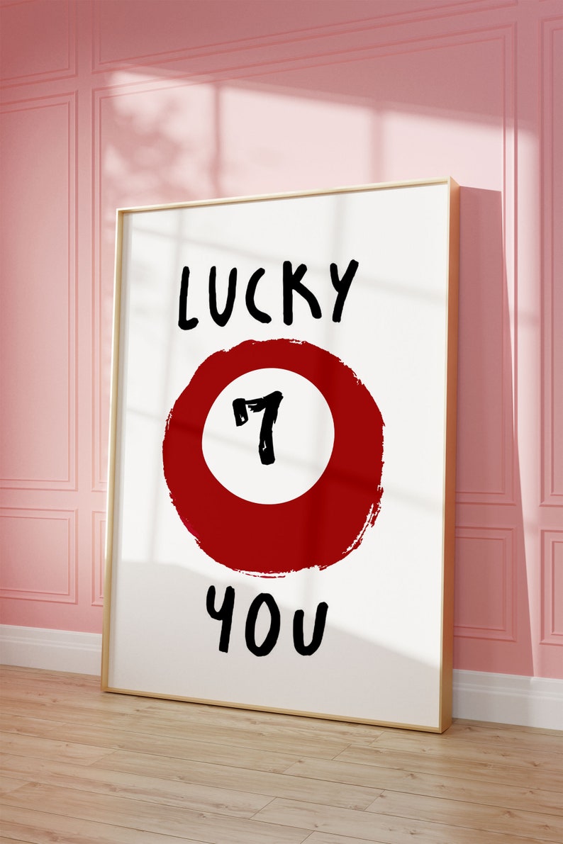 7 Ball Retro Print Aesthetic Posters Cool Wall Art Apartment Decor Red ...