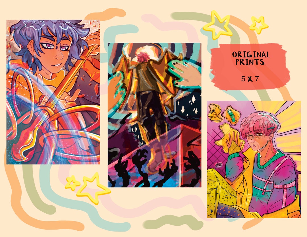 Original Character Prints 5 X 7 - Etsy