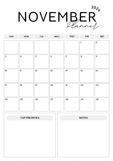 2024 Monthly Calendar (january to December) - Etsy