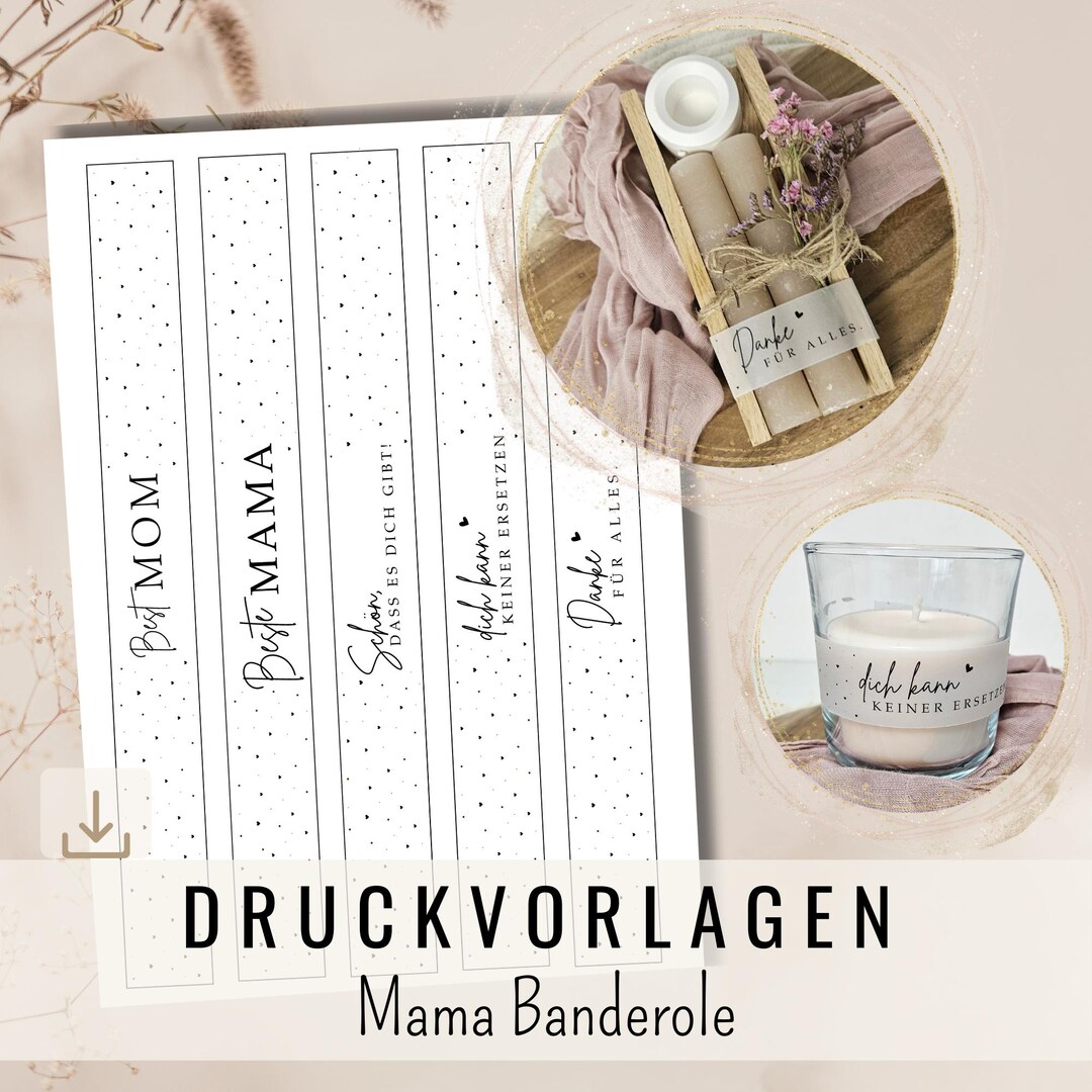 Plantilla para imprimir banderolas para mamá | Rayas decorativas PDF ...