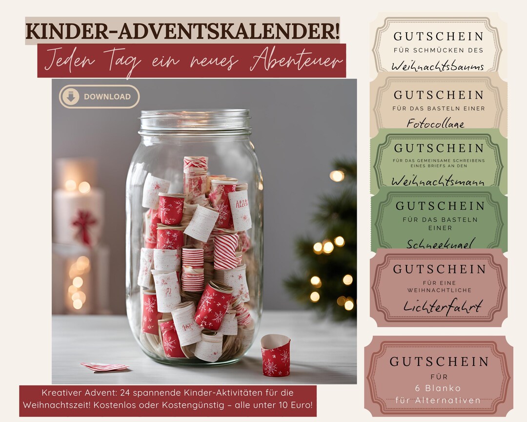 Christmas Advent Calendar for Children: Creative Activities and ...