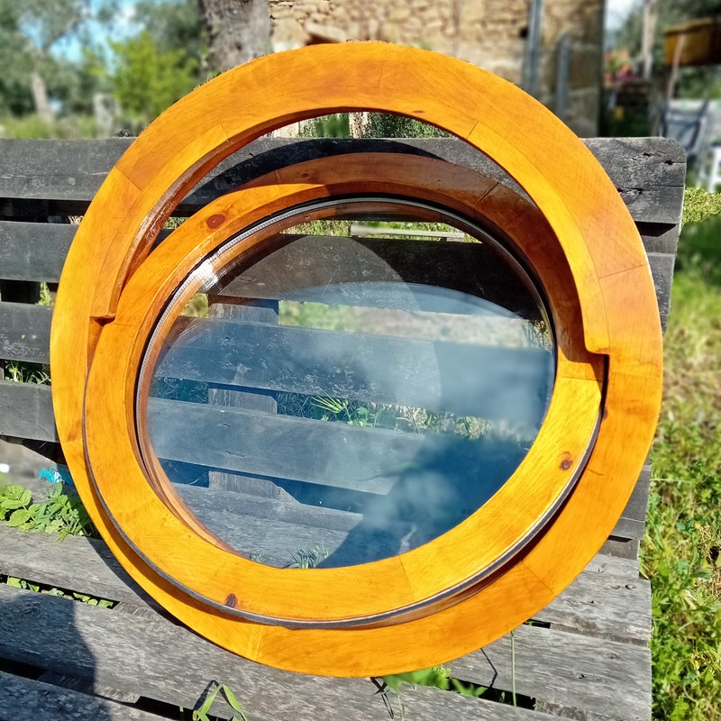 Wood Round Window Card - Etsy Canada