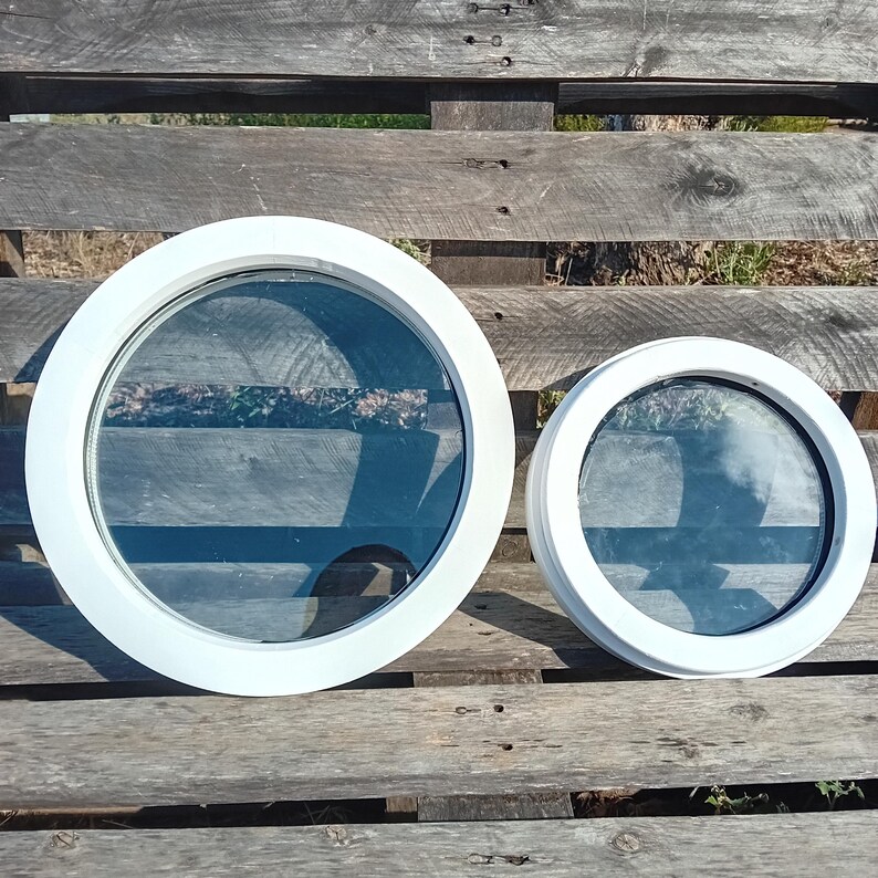 Round Pine Porthole Window Light - Made to Size - Etsy
