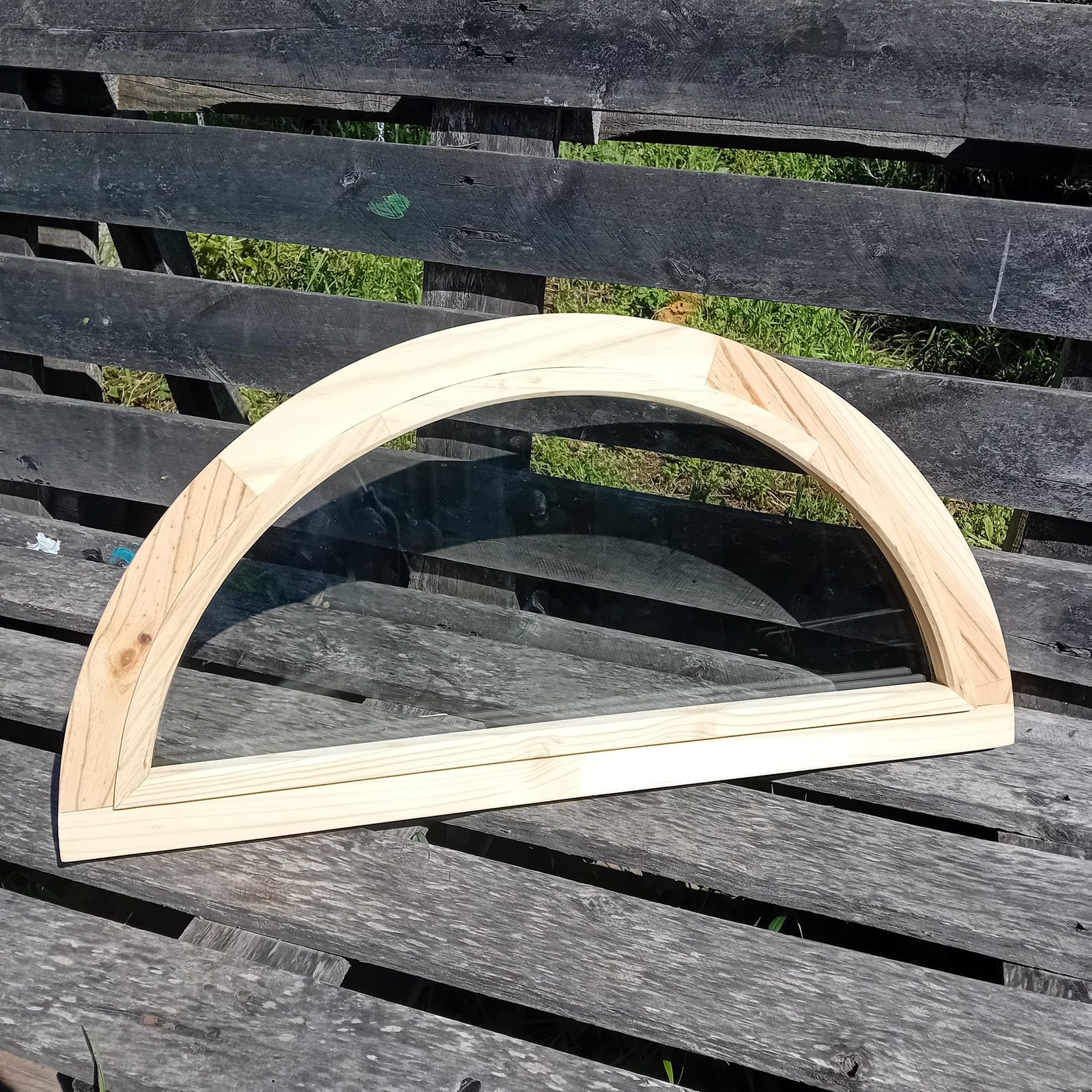 Hardwood Half Circle Window. Fanlight, Arch - Etsy