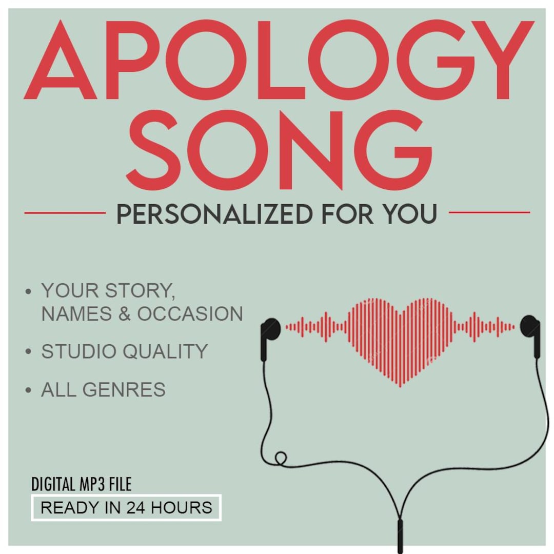 Personalized Apology Song | Custom Lyrics to Say Sorry | Forgiveness ...