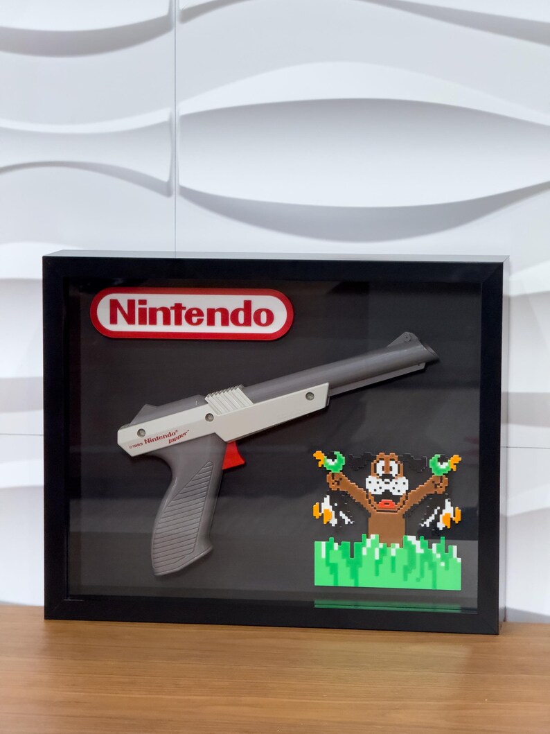 Nintendo Wall Art Duck Hunt Shadow Box • Retro Gamer Gift • Game Room ...