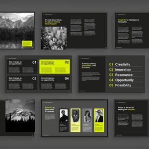 Indesign Pitch Presentation Template | Carbon | Professional ...