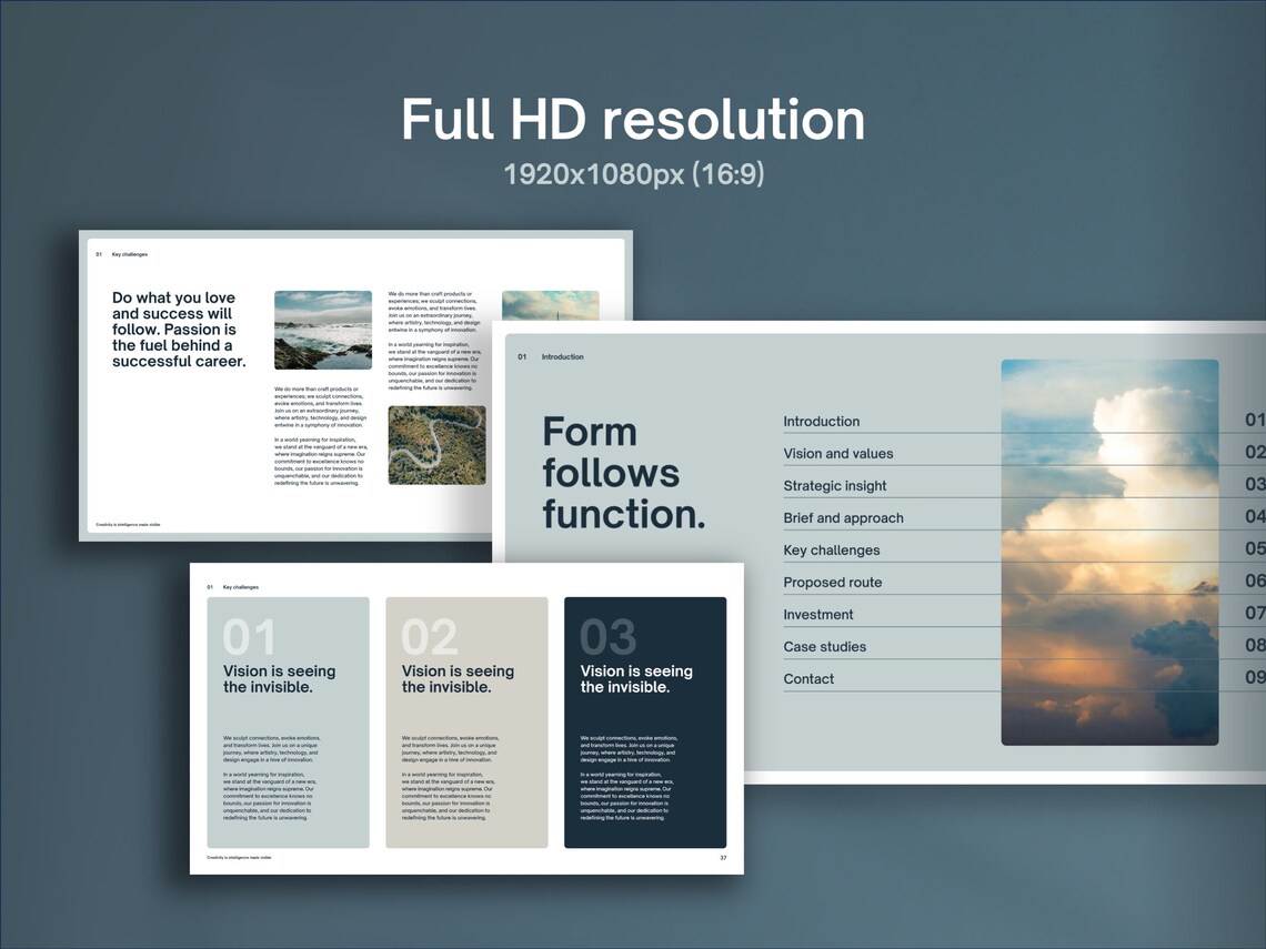 Indesign Pitch Presentation Template | SILICON | Professional ...