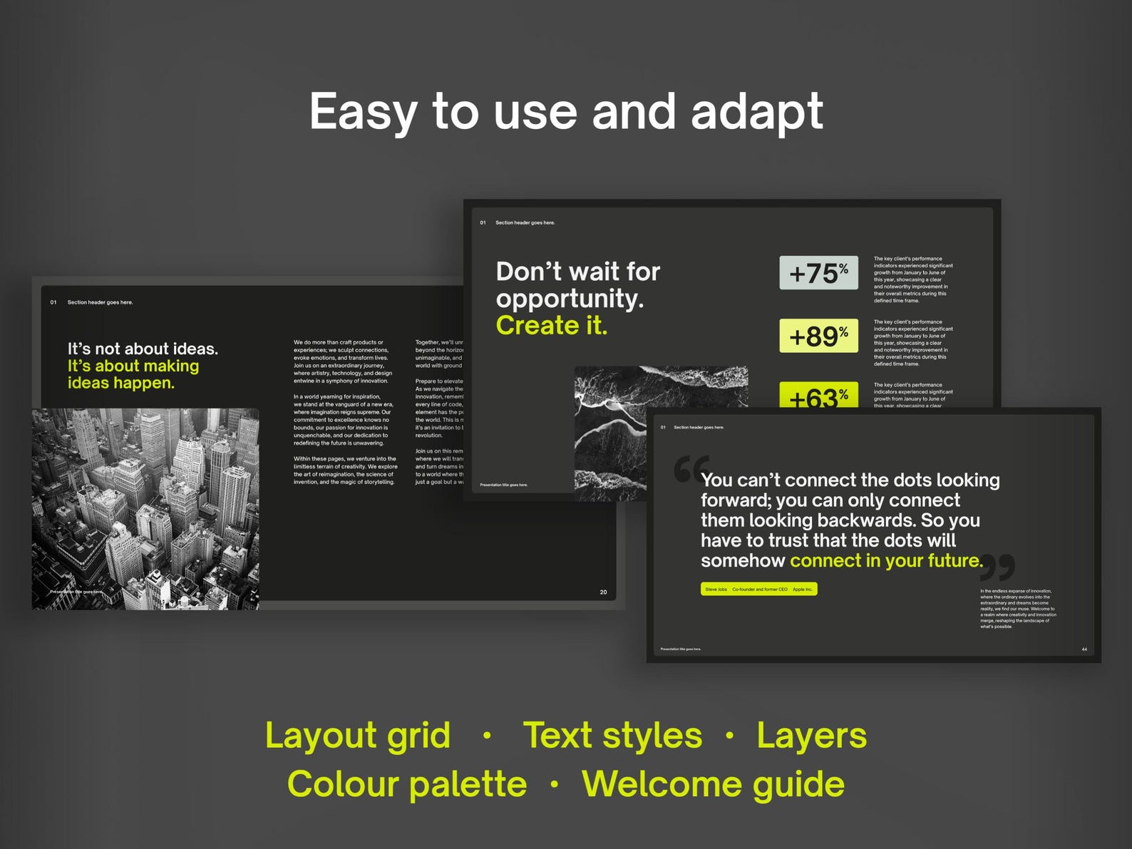 Indesign Pitch Presentation Template | Carbon | Professional ...