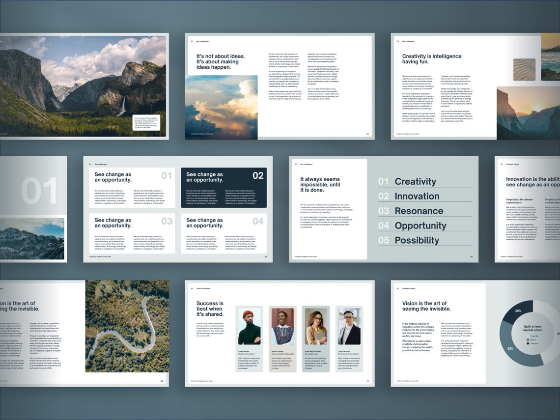 Indesign Pitch Presentation Template | SILICON | Professional ...
