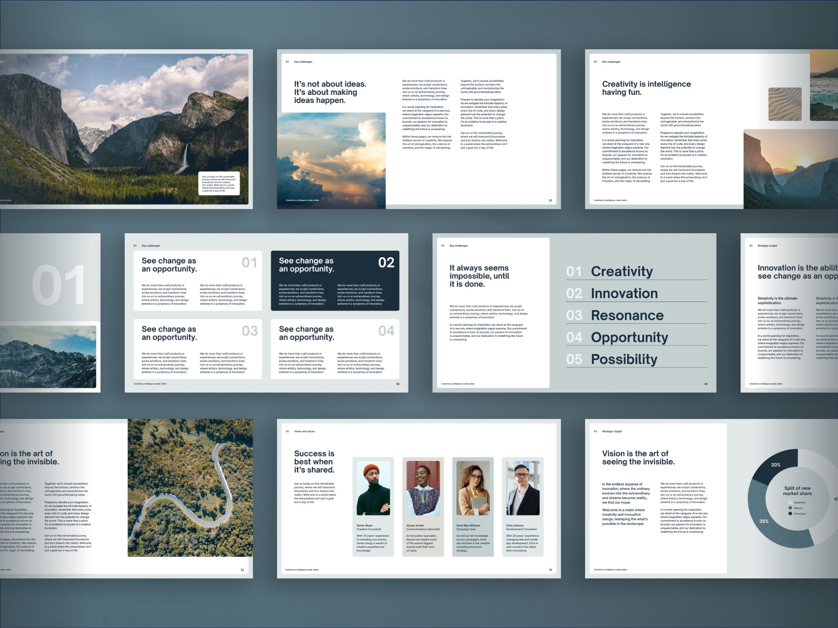 Indesign Pitch Presentation Template | SILICON | Professional ...