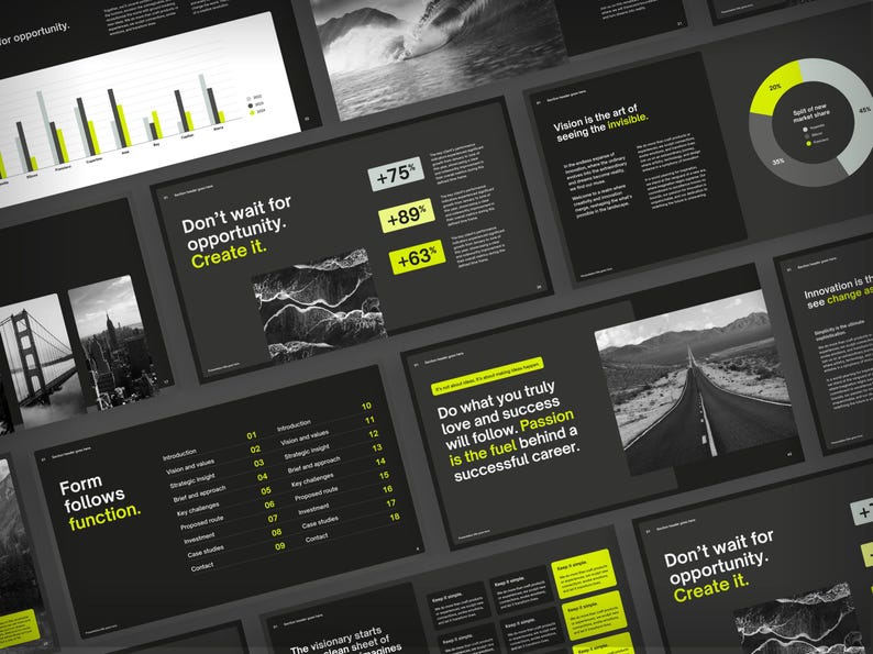 Indesign Pitch Presentation Template | Carbon | Professional ...