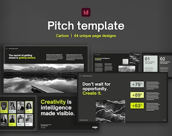 Indesign Pitch Presentation Template | SILICON | Professional ...