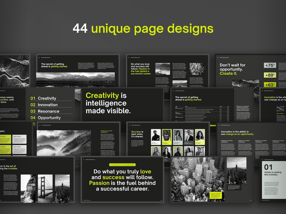 Indesign Pitch Presentation Template | Carbon | Professional ...