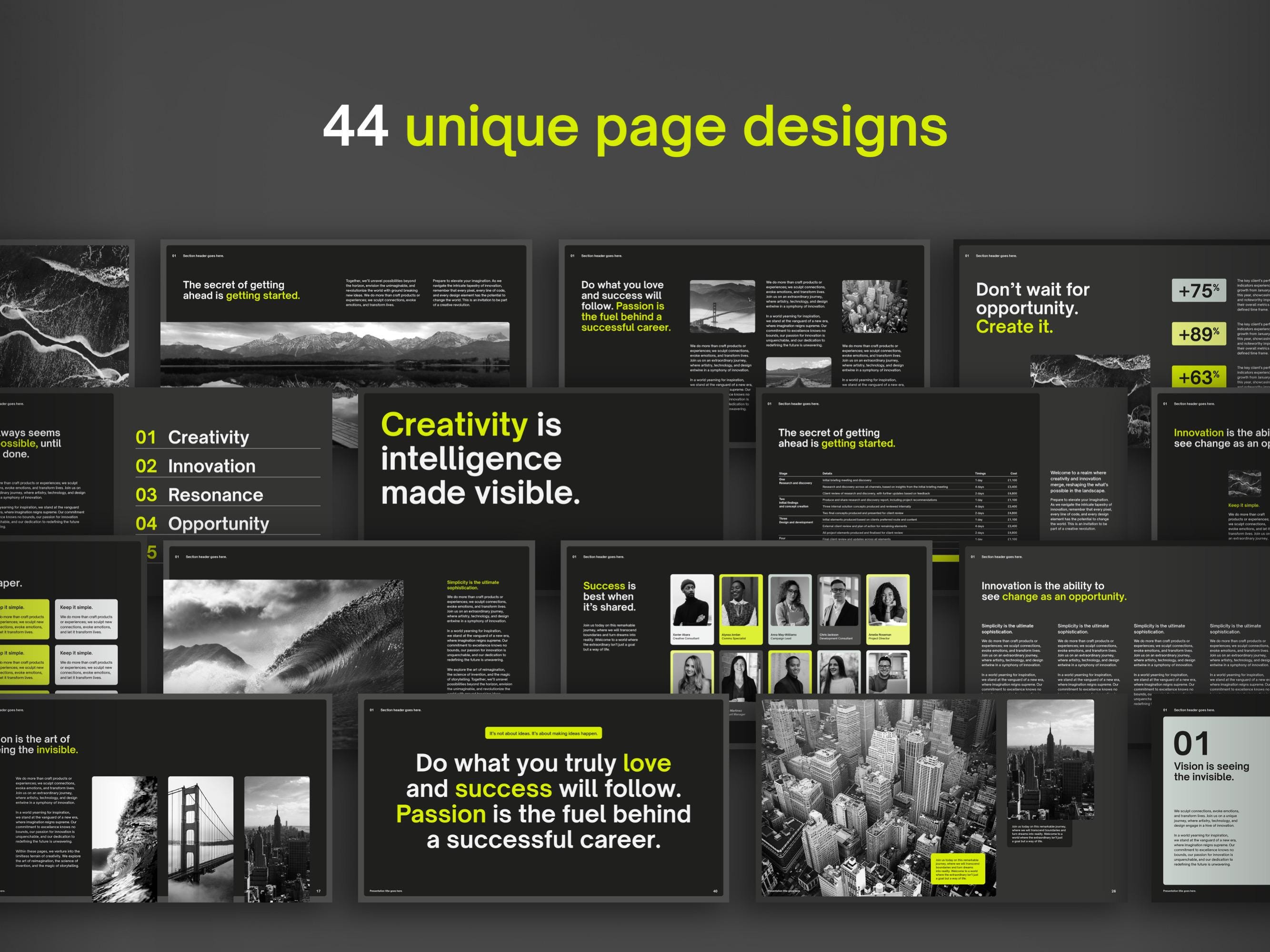 Indesign Pitch Presentation Template | Carbon | Professional ...